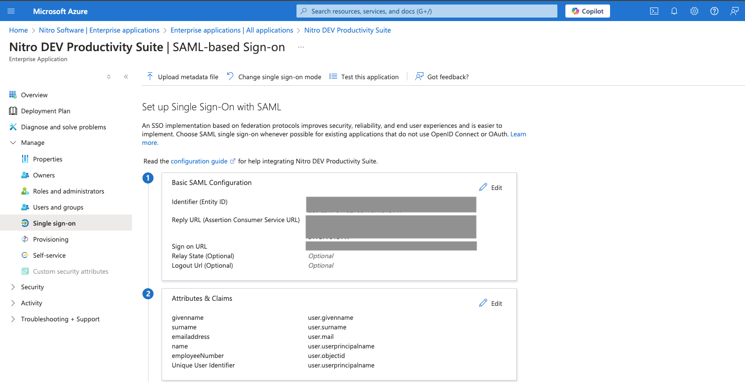 Set Up Single Sign-On (SSO) with Azure AD/Entra