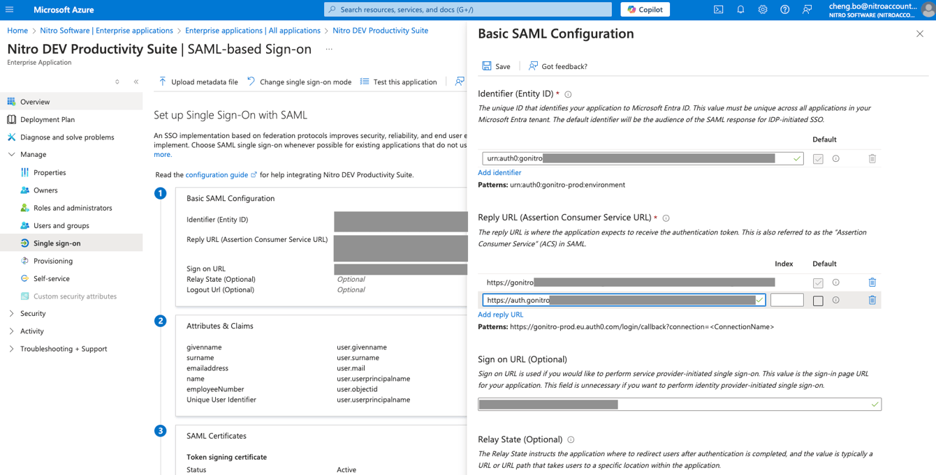 Set Up Single Sign-On (SSO) with Azure AD/Entra