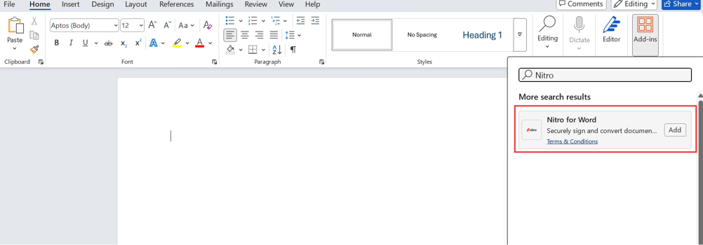 Nitro for Office: Word, Outlook, PowerPoint, and Excel