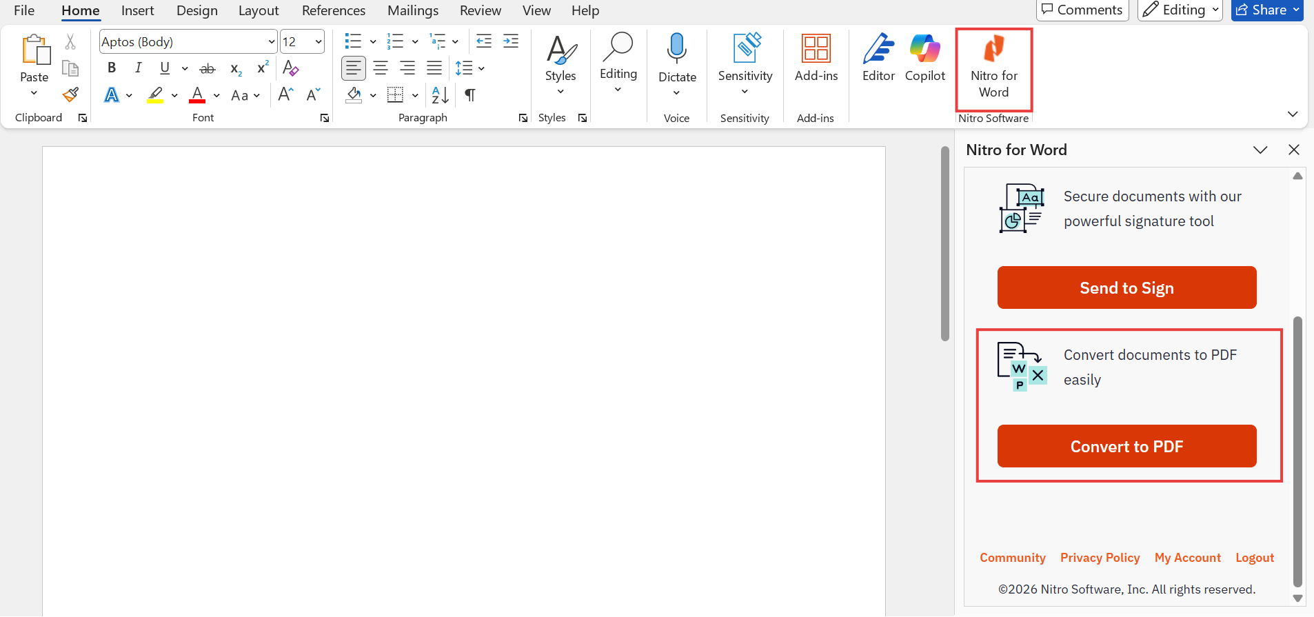 Nitro for Office: Word, Outlook, PowerPoint, and Excel