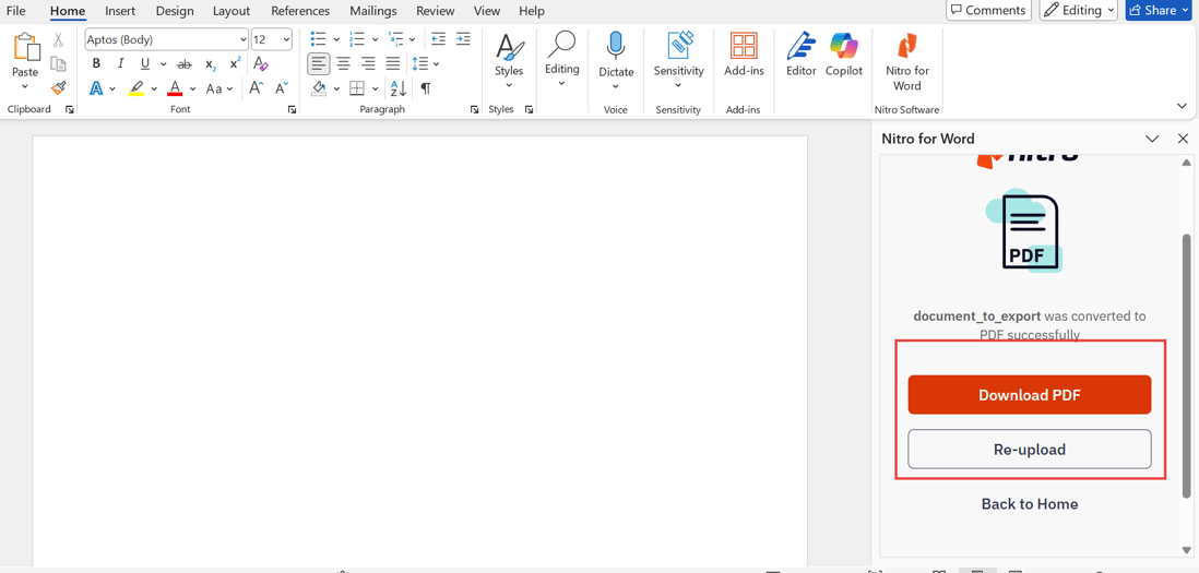 Nitro for Office: Word, Outlook, PowerPoint, and Excel