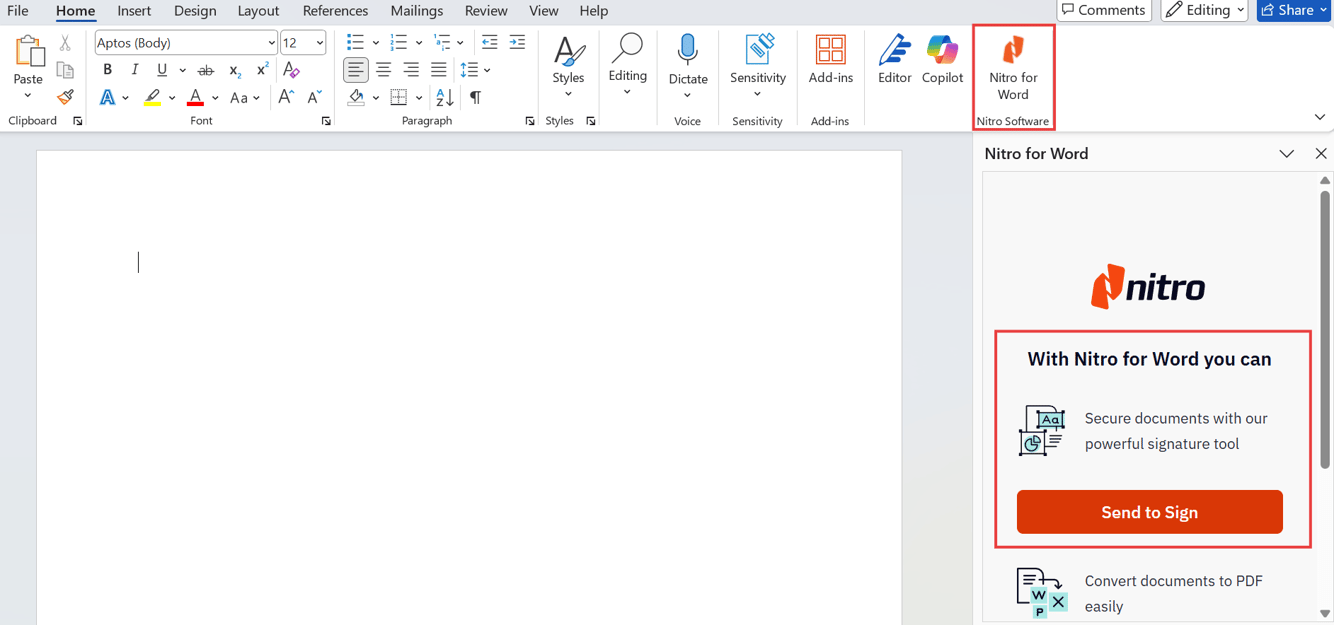 Nitro for Office: Word, Outlook, PowerPoint, and Excel
