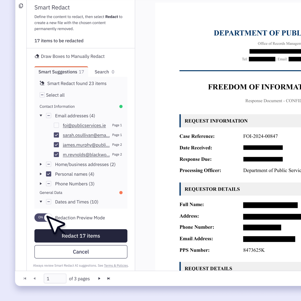 Smart Redact: Instant PII Removal | Secure Document Redaction by Nitro