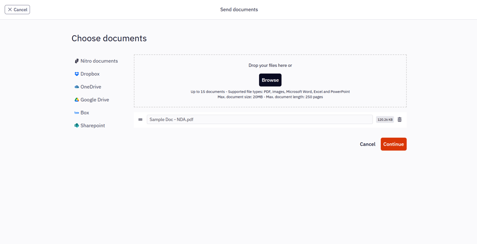 Send an eSignature Request