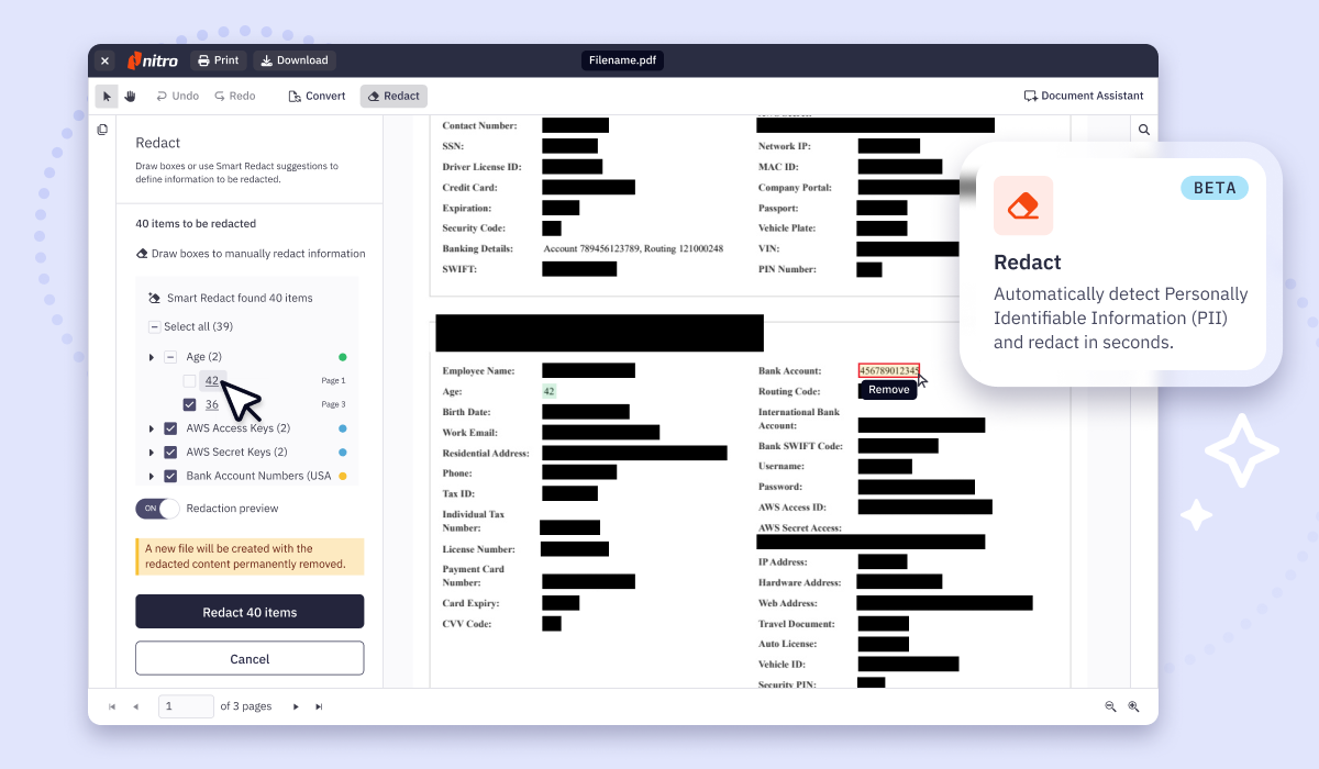 Nitro's Complete Guide to Secure, Automated PDF Redaction