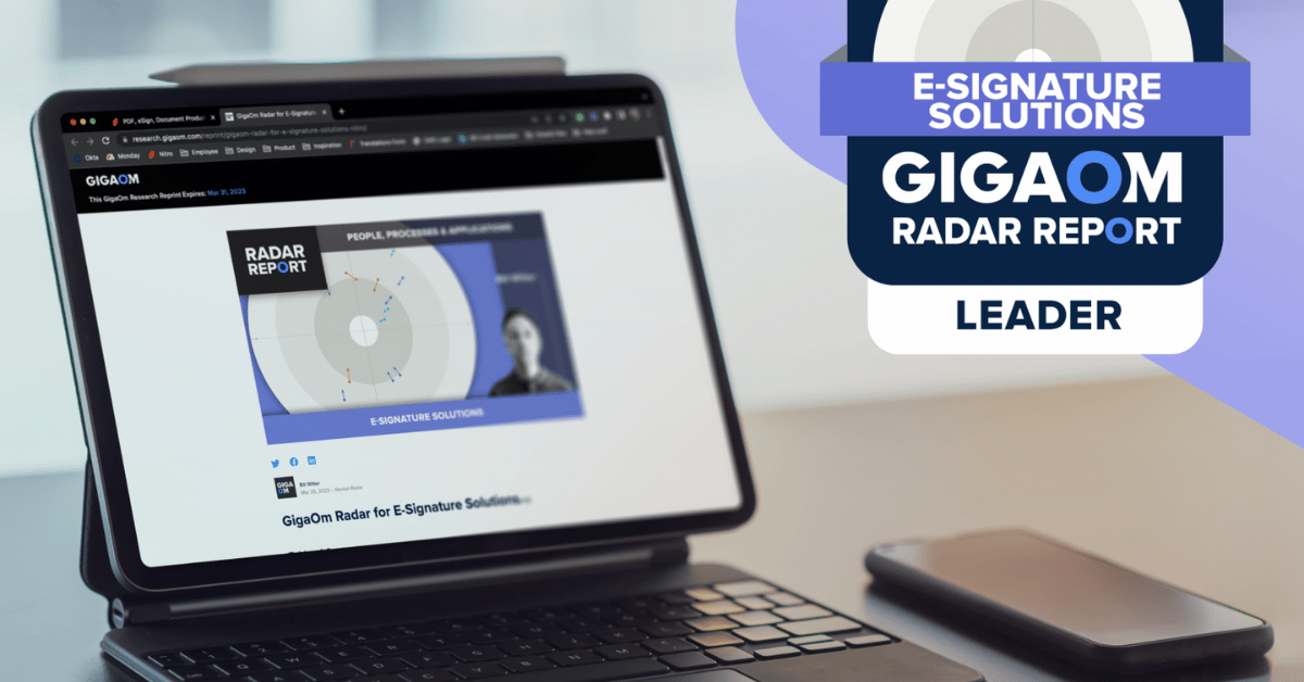 GigaOm Named Nitro Sign an eSignature Leader for the Second Year in a Row