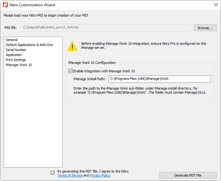 Deploy iManage Work 10 Integration