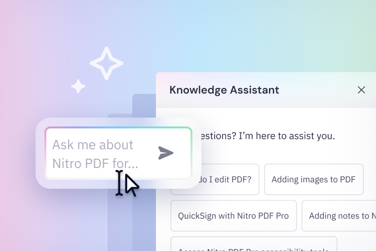 Get instant support with Nitro Knowledge Assistant